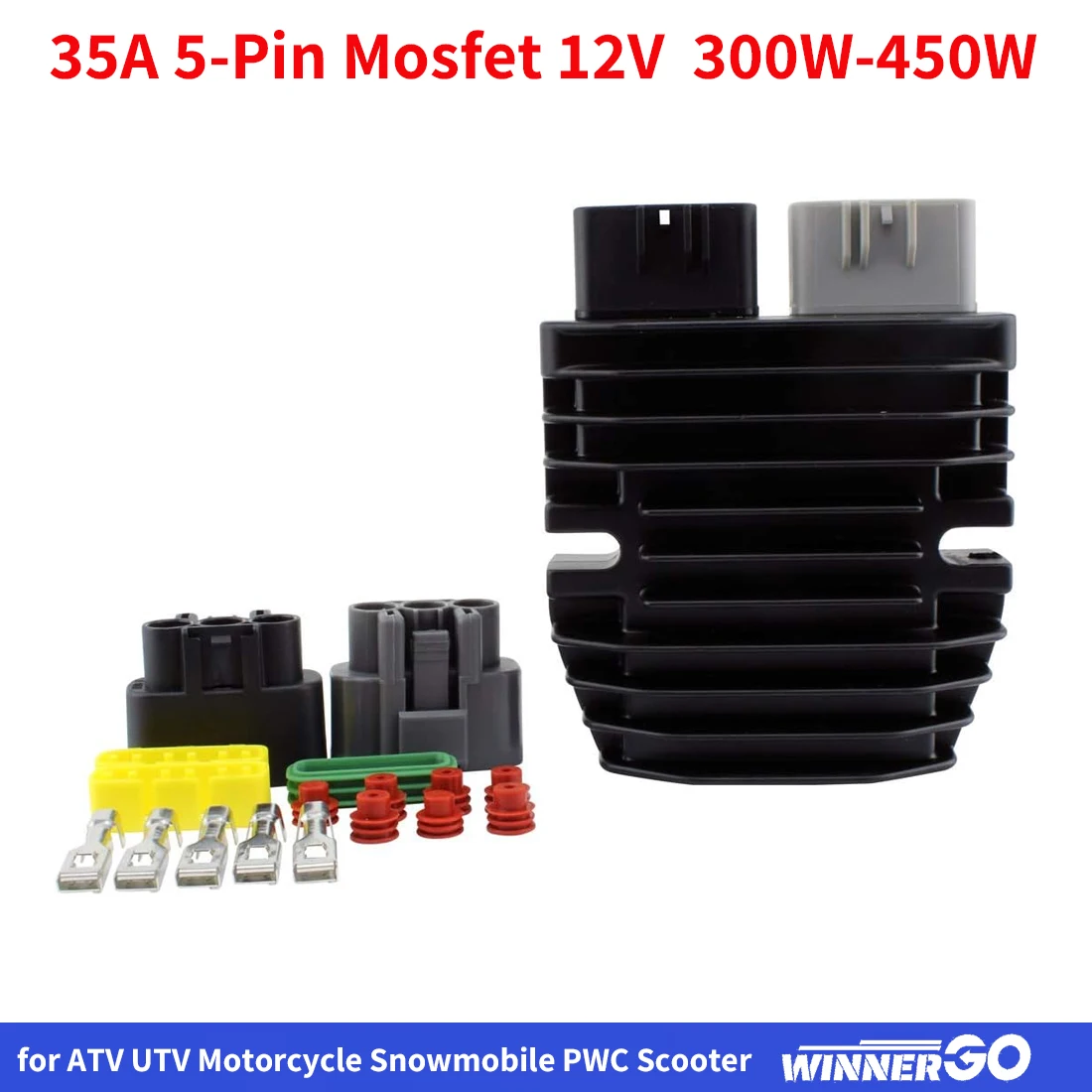 35A 5-Pin Mosfet Voltage Regulator Rectifier for ATV UTV Motorcycle ...