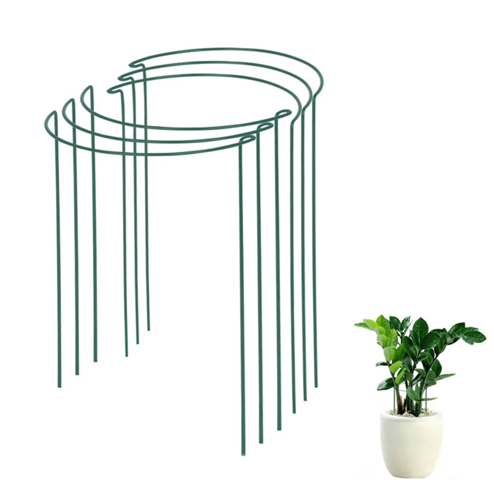 4pcs Plastic Plant Support Stand Semicircle Pile Frame Half Round ...