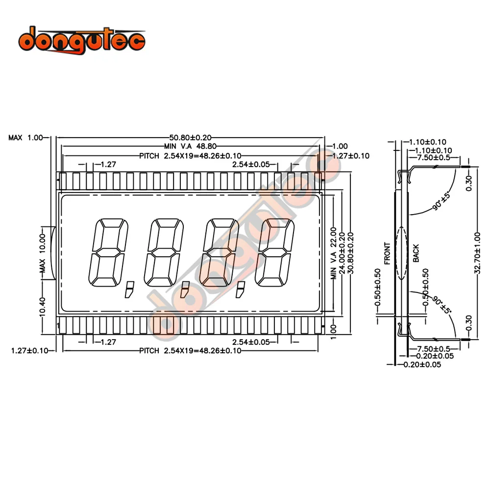 40PIN TN Positive 4 Digits Segment LCD - AliExpress 44