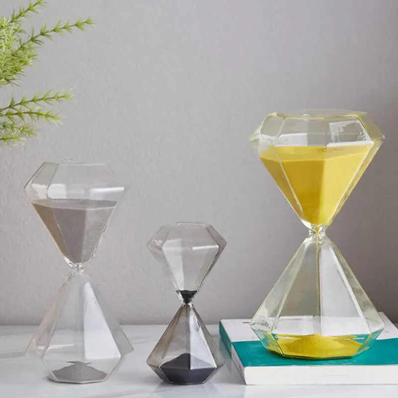 5 Minutos Diamond Hourglass Sandglass Sand Clock Crianças Gift Sand ...