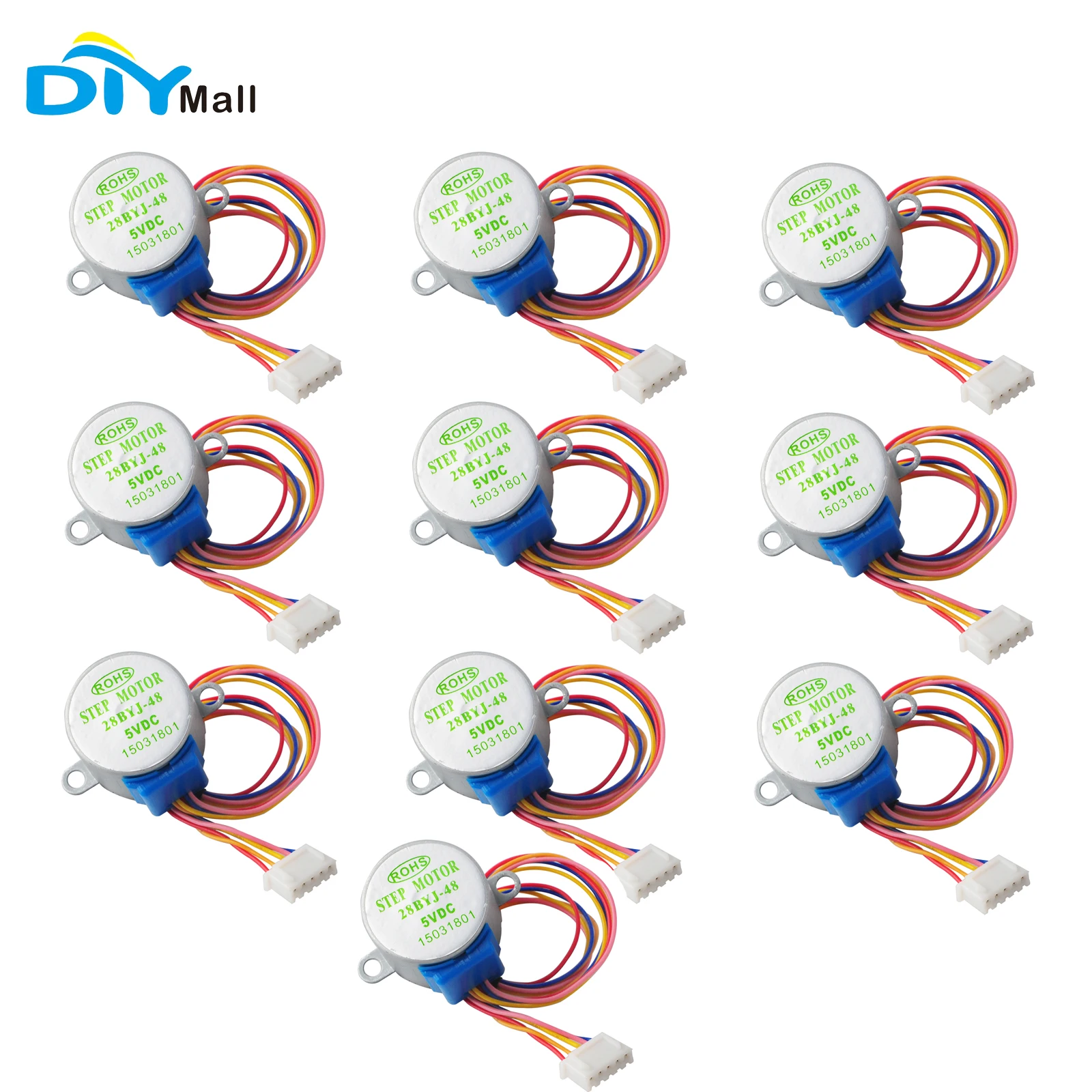 10Pcs-28BYJ-48-Valve-Gear-Stepper-Motor-DC-5V-4-Phase-Step-Motor ...