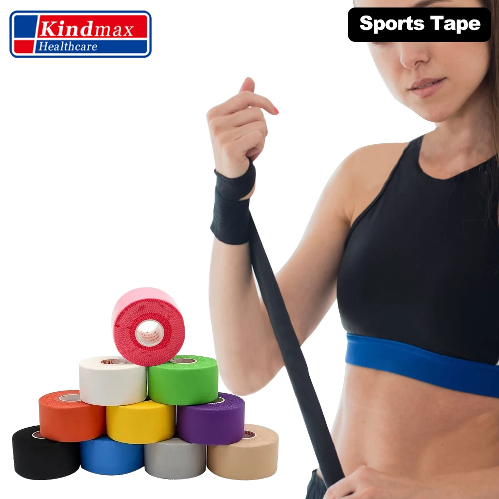 Kindmax All Cotton Sports Tape Kinesiology Taping US Style Colored ...