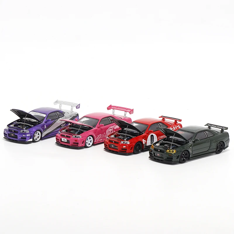 Time-Micro-1-64-GTR-R34-Pink-Fast-limited999-Diecast-Model-Car.jpg