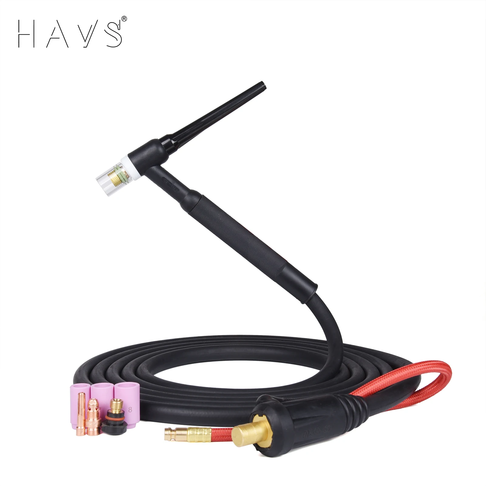 4m/6m Wp17 Tig Welding Torch Gas-electric Integrated Rubber Hose Cable ...