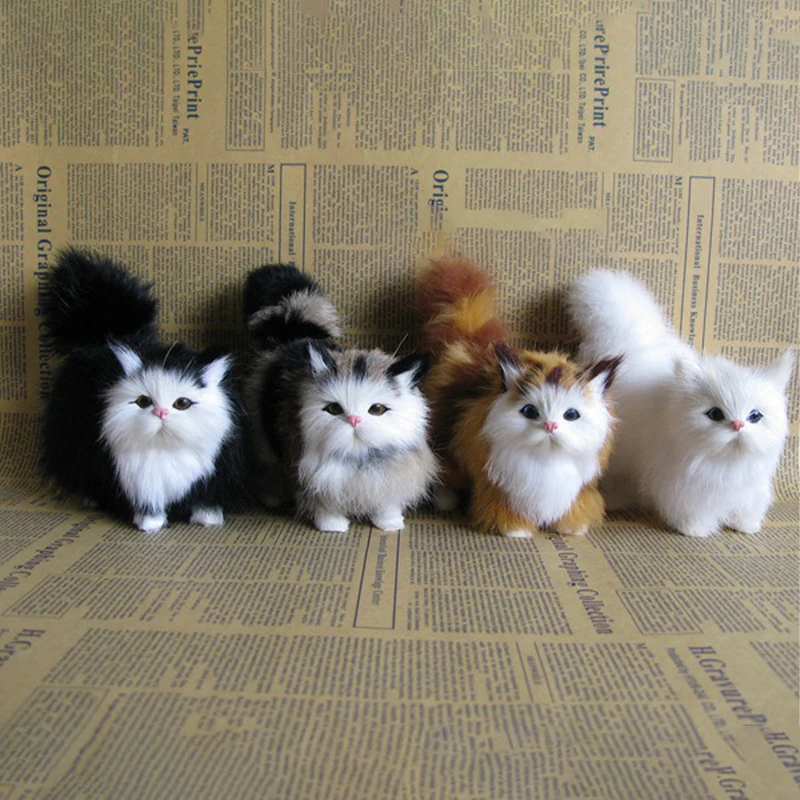 Bonito-Simula-o-Gato-Brinquedos-de-pel-cia-Soft-Stuffed-Kitten-Model ...
