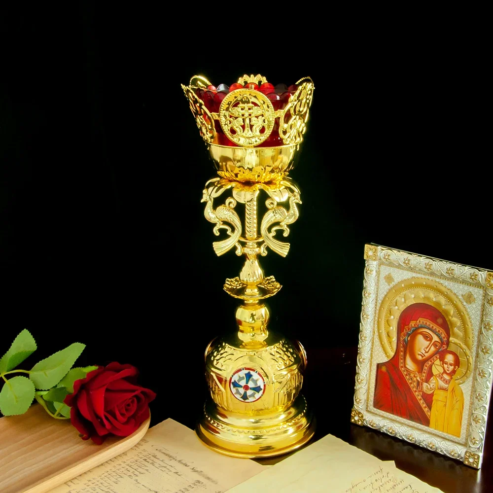 Orthodox-Vigil-Lamp-Single-Candle-Holder-Church-Supplier-Gold-Plated ...