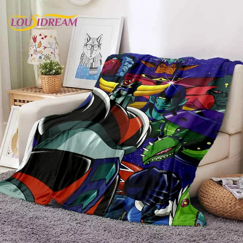 Cartoon-UFO-Robot-Grendizer-Anime-Soft-Flannel-Blanket-for-Beds-Bedroom ...