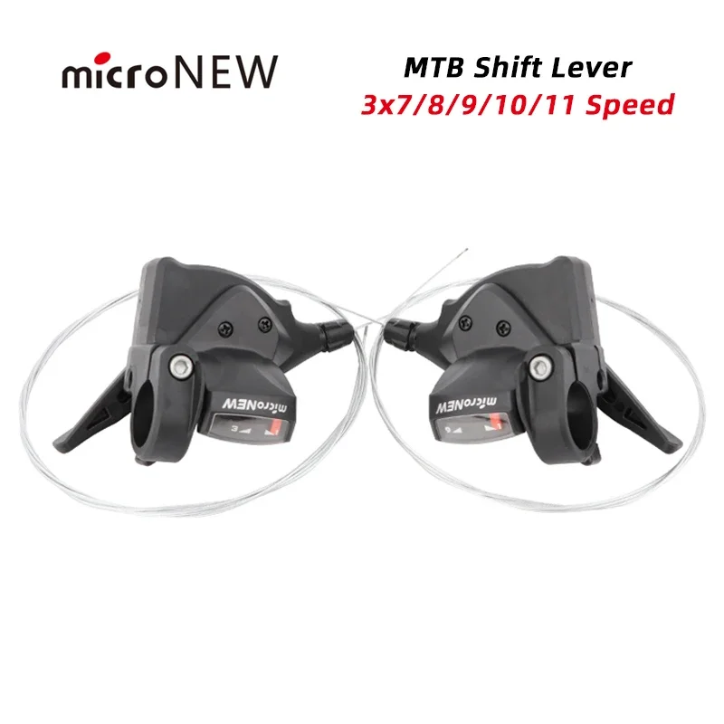 MicroNEW-Bicycle-Shifter-3x7-3X8-3X9-3X10-3X11-Speed-Mountain-Bike ...