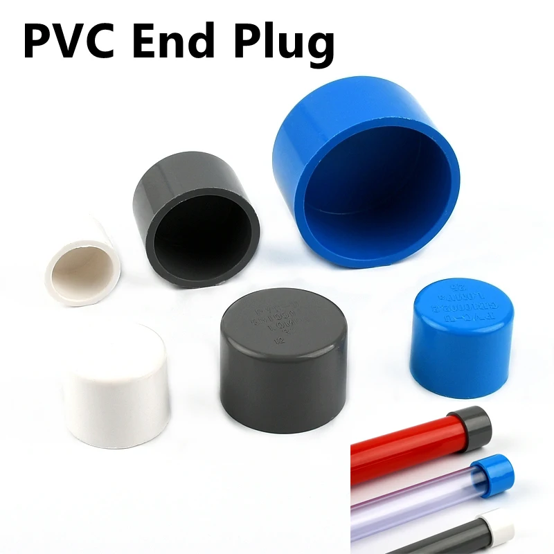 1-5pcs-Size-20-110mm-PVC-Water-Supply-Pipe-End-Plug-Connector-Plastic ...
