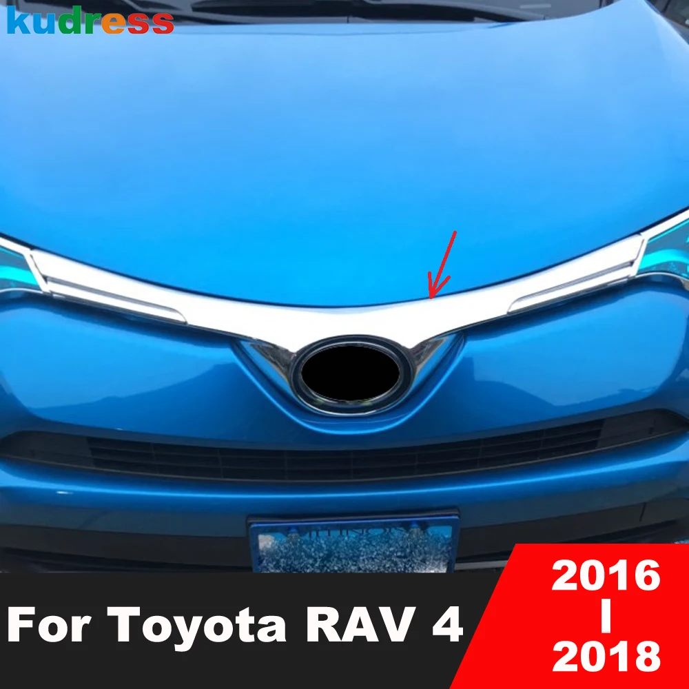 สำหรับ Toyota RAV4 RAV 4 2016 2017 2018 ABS Chrome ด้านหน้า Grills ...