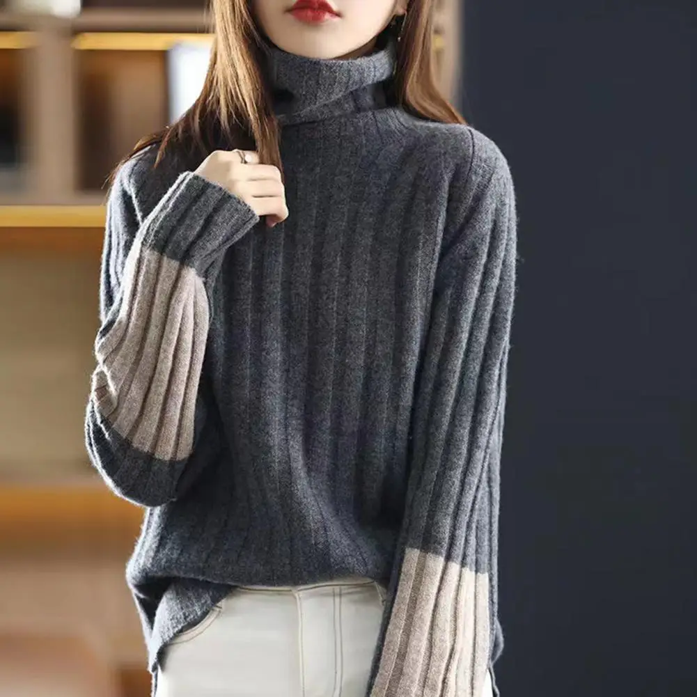 Women-Sweater-Turtleneck-Neck-Protection-Long-Sleeve-Lady-Sweater ...