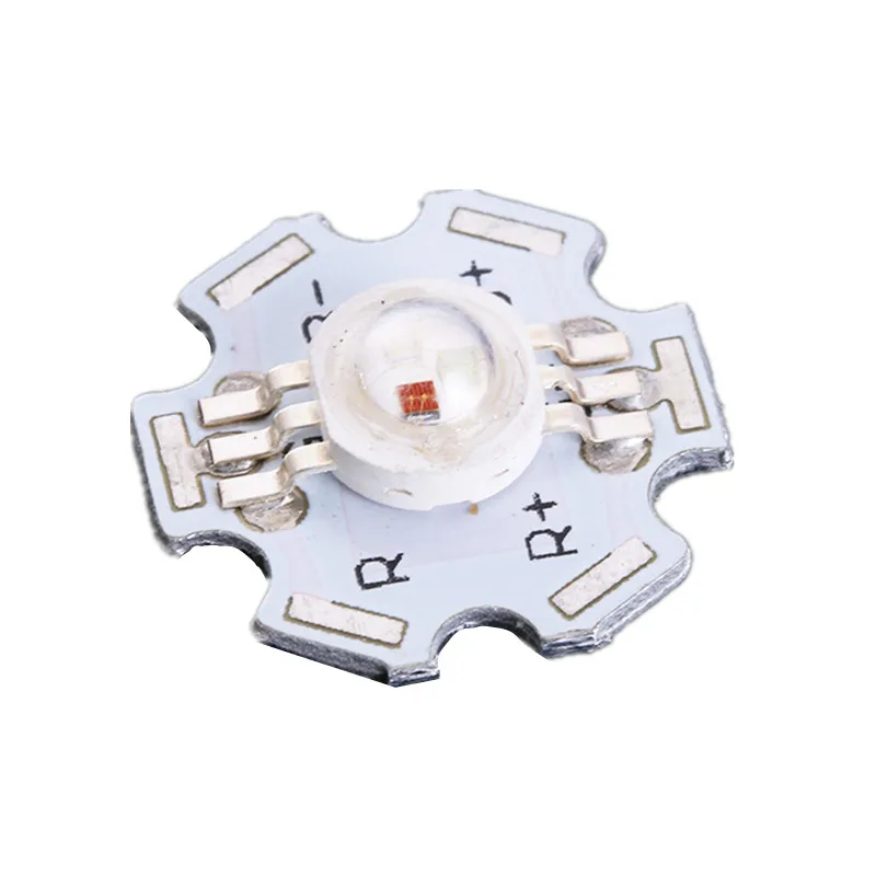 3W LED RGB chip weld heatsink High power LED Lamp bead RGB Six Legs ...