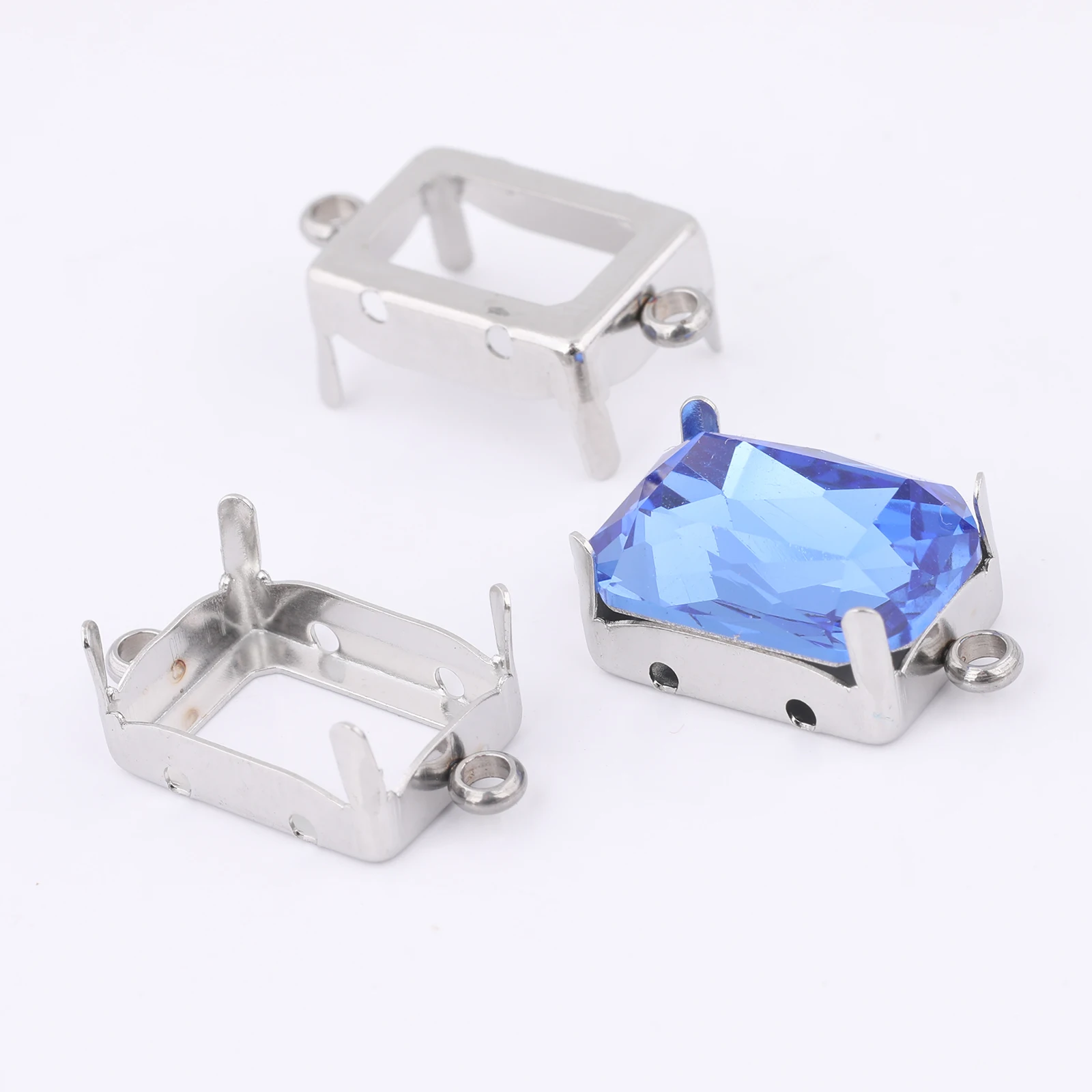 20pcs Stainless Steel Claw Bezel Setting For 10x14mm Crystal ...