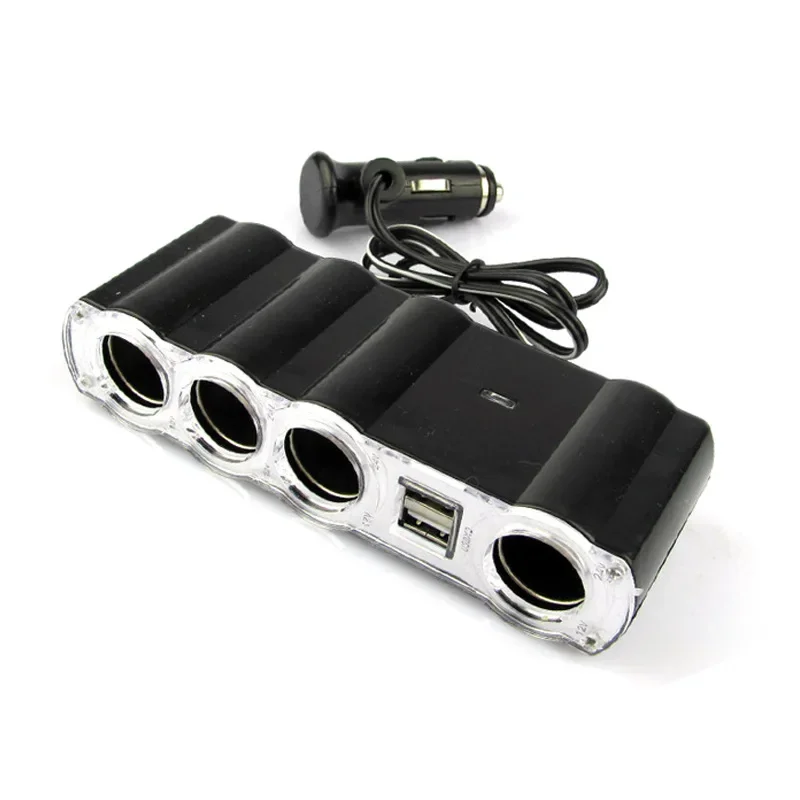 12V - 24V 4 Way Multi Socket Car Charger Vehicle Auto Car Cigarette ...