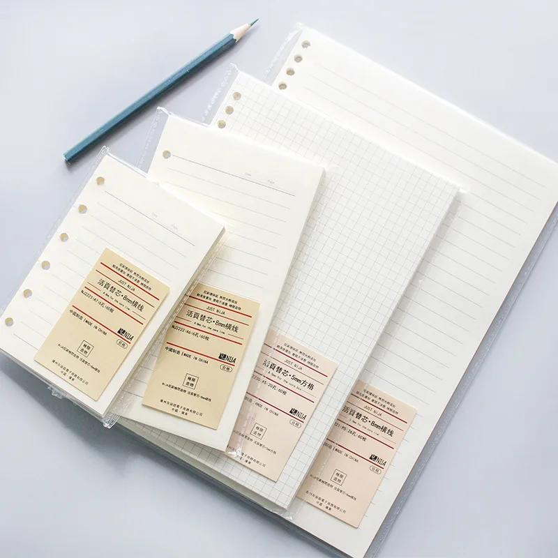60-Sheets-Loose-Leaf-Notebook-B5-A5-A6-A7-Inner-Page-Refill-Paper-Blank ...