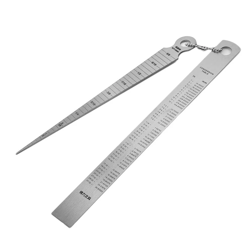 Stainless Steel Welding Taper Feeler Gauge Gage Depth Ruler Gap Hole ...