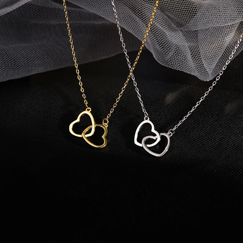 Cadena Con Colgante De Doble Corazón Para Mujer Lydamarket