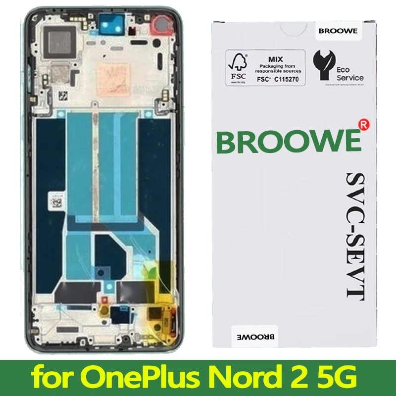 Top-notch quality 6.43'' AMOLED Display For OnePlus Nord 2 5G LCD Touch ...
