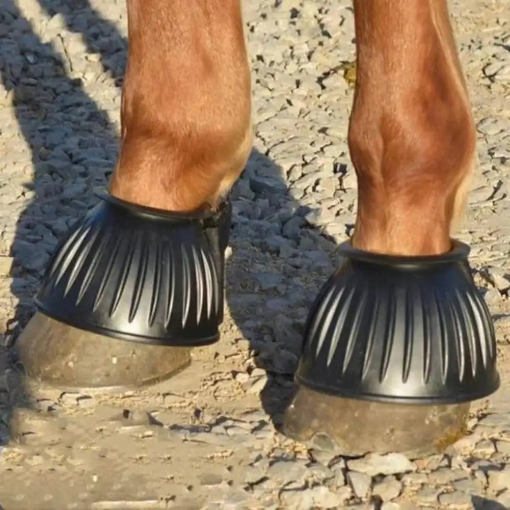 2x-Horse-Bell-Boots-Overreach-Bell-Boot-Equestrian-Accessories-Hoof ...