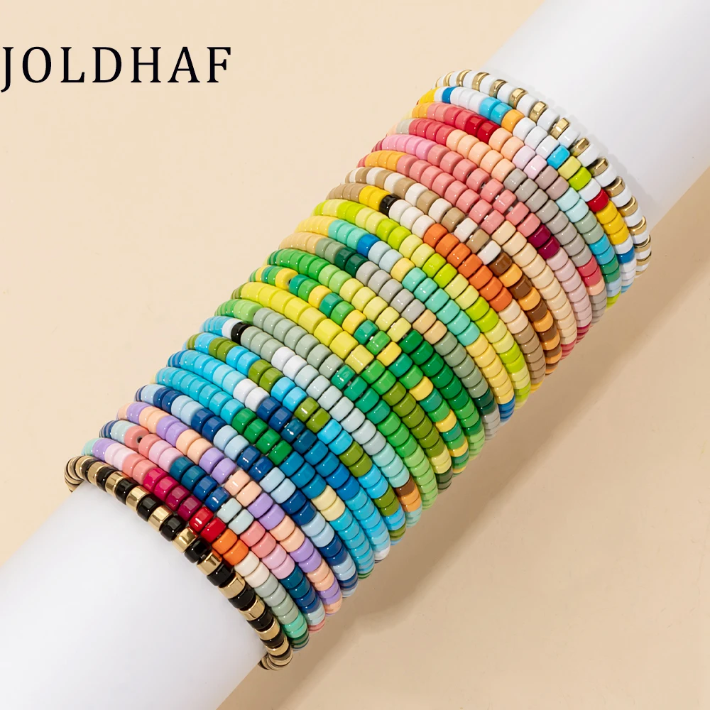 New-Design-3x5mm-Colorful-Beaded-Bracelets-Handmade-Bohemian-Elastic ...