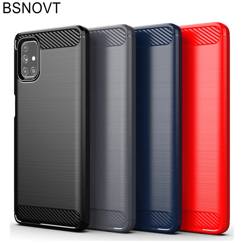 Shockproof Carbon Fiber Cover For Samsung Galaxy M51 Case Samsung M51 ...