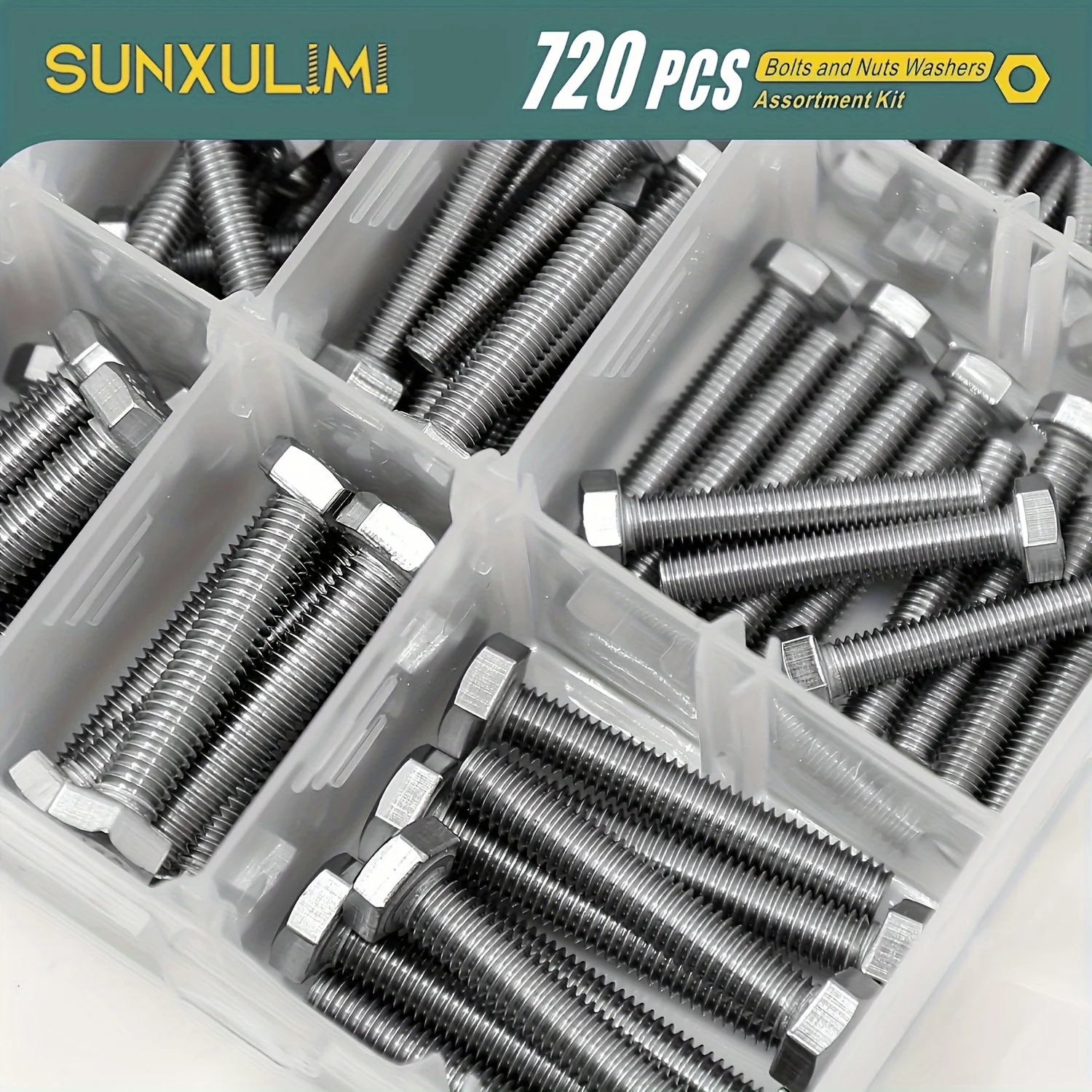 Screws Assortment Kit 448PCS M5 M6 M8 Bolt Screw Set, Metric Bolt ...