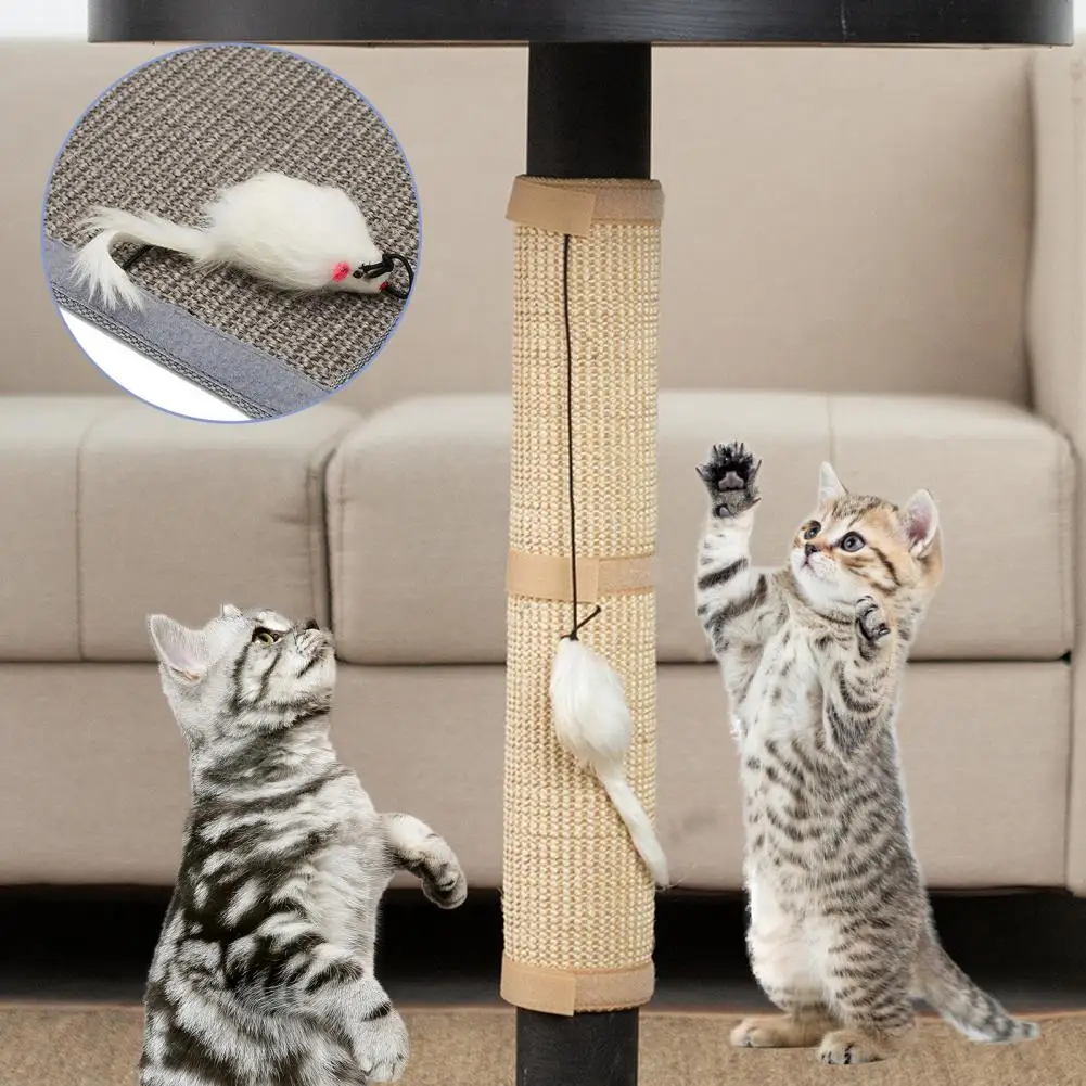 Table-Leg-Protector-for-Cats-Natural-Sisal-Cat-Scratcher-Pad-with-Mouse ...