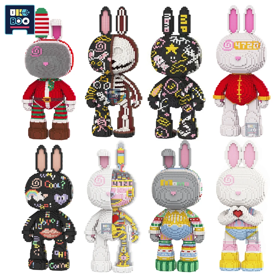 UKBOO-8000PCS-3D-Micro-Fashion-Cartoon-Momo-Rabbit-Building-Blocks ...