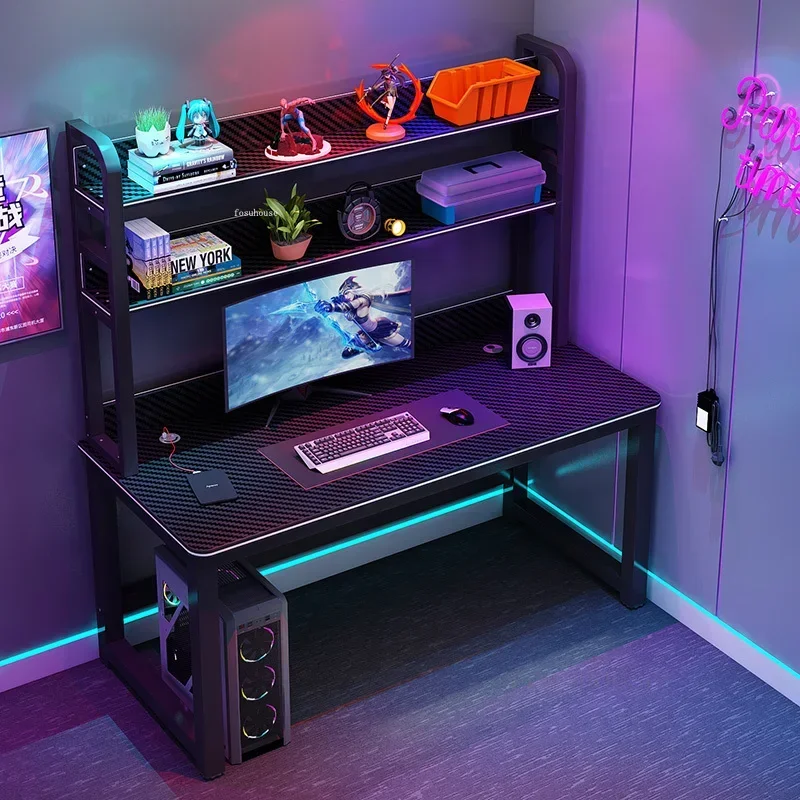 Carbon-Fiber-Computer-Desks-Desktop-Double-Gaming-table-Modern-Office ...
