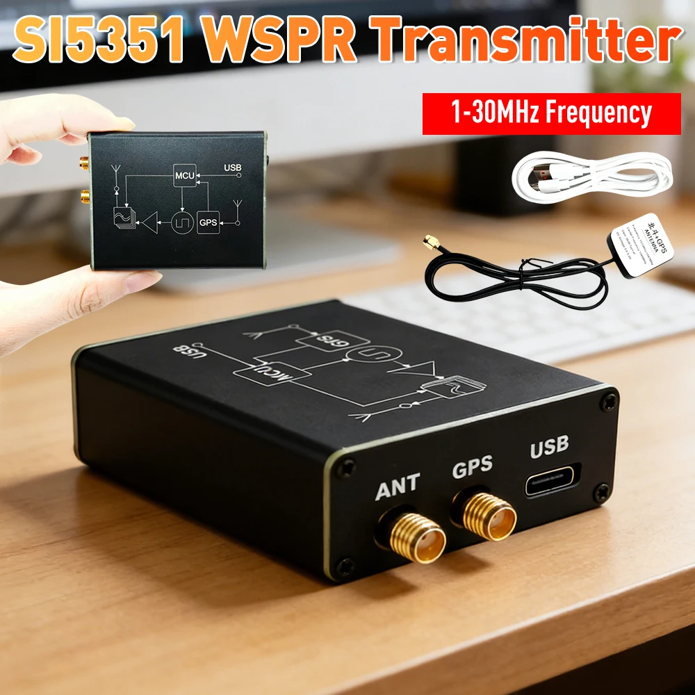 1-30MHz SI5351 WSPR Transmitter Device with TCXO GPS Auto QTH ...