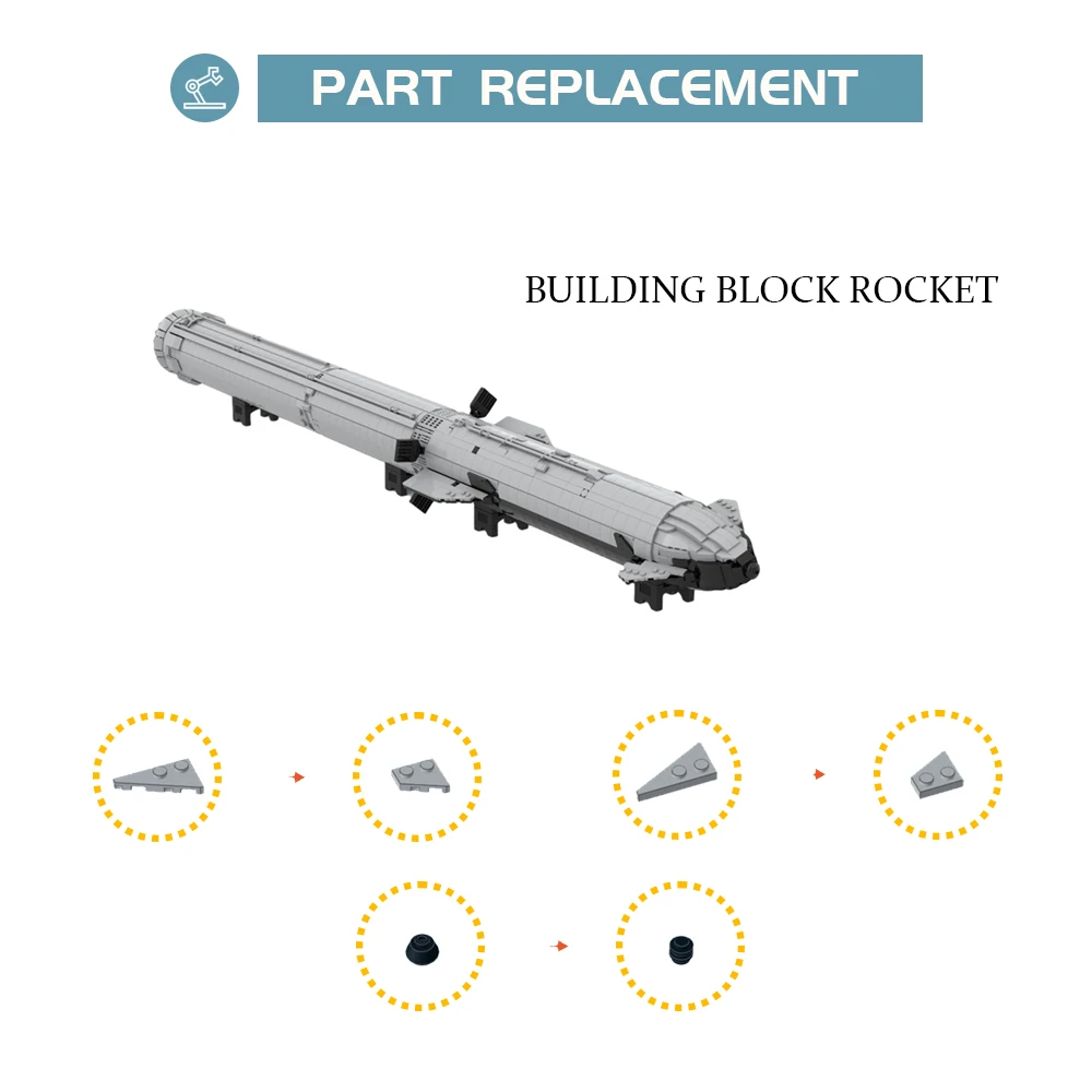 MOC Space Super Heavy Carrier Rocket SpaceX Starships Building Blocks ...