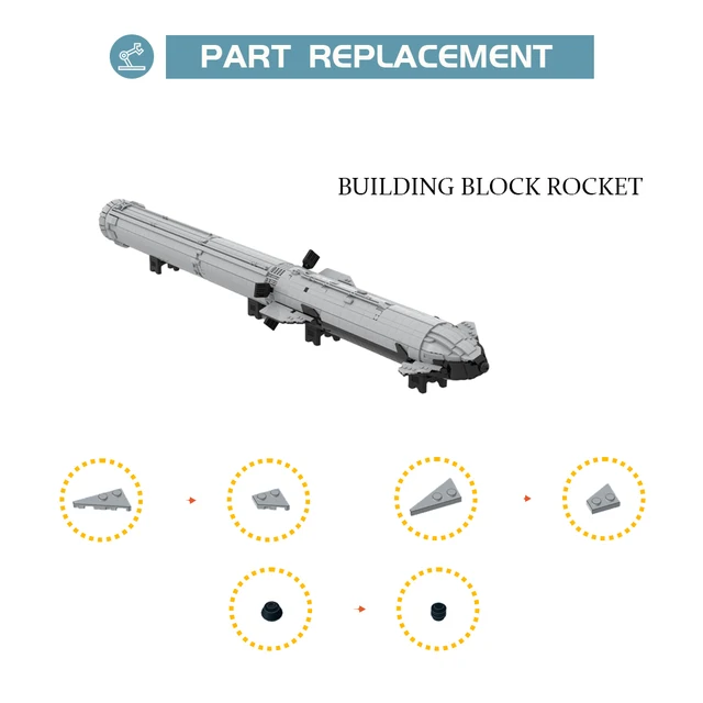 MOC Space Super Heavy Carrier Rocket SpaceX Starships Building Blocks Set Falcon Launch Vehicle ...