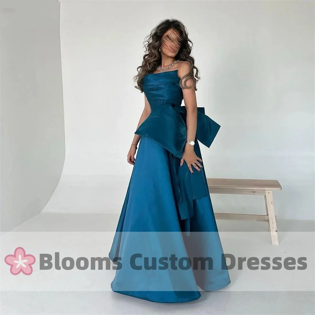 Blooms-Saudi-Arabia-Strapless-A-Line-Prom-Dresses-Large-Bow-2024 ...