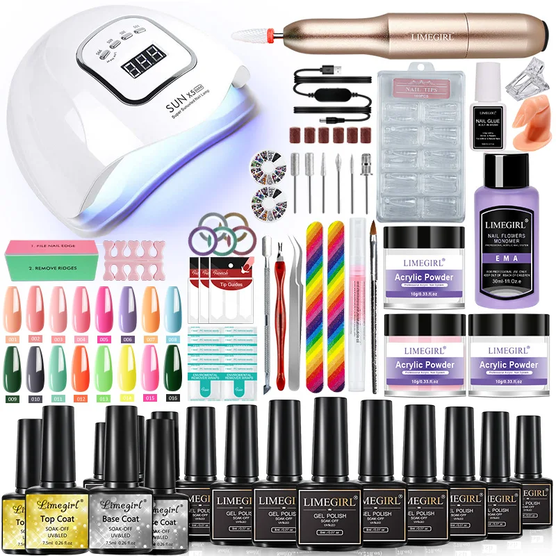 Manicure-Set-para-extens-es-de-unhas-Gel-Unha-Polish-Set-Acr-lico-Kit ...