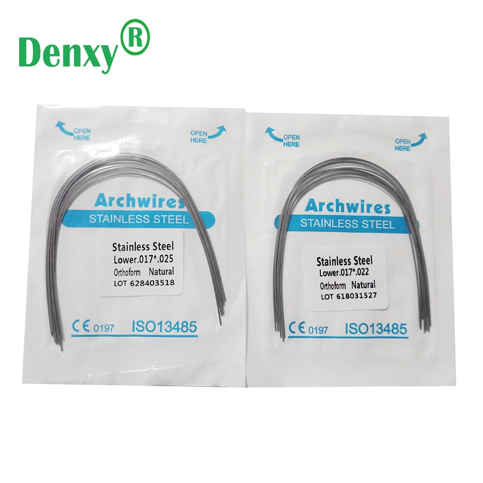 10pcs/bag Denxy Orthodontic Dental Stainless Steel Arch Wires Arch Wire ...