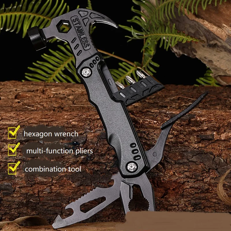 Multifunction-Folding-Claw-Hammer-Plier-Lifesaving-Knife-Stainless ...