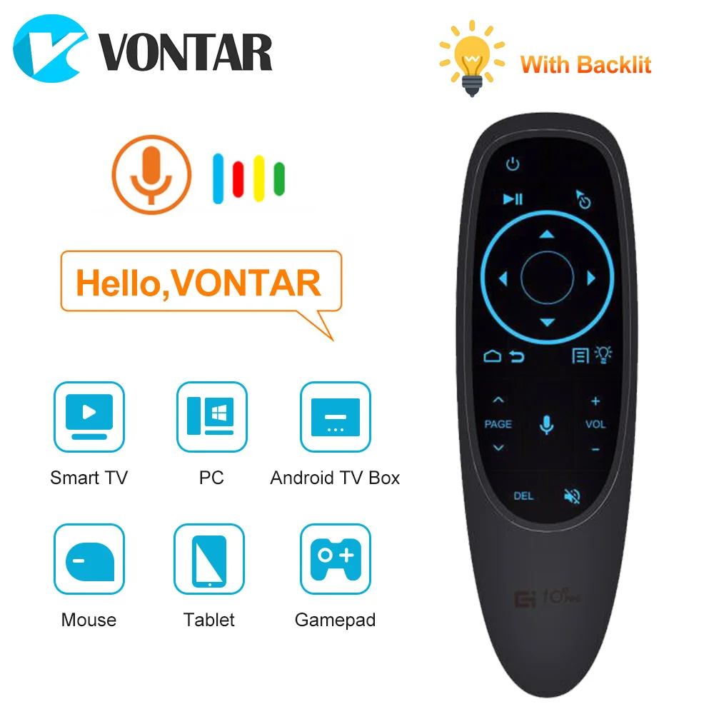 G10s Pro Bt Air Mouse Backlit Voice Remote Control Wireless Google ...
