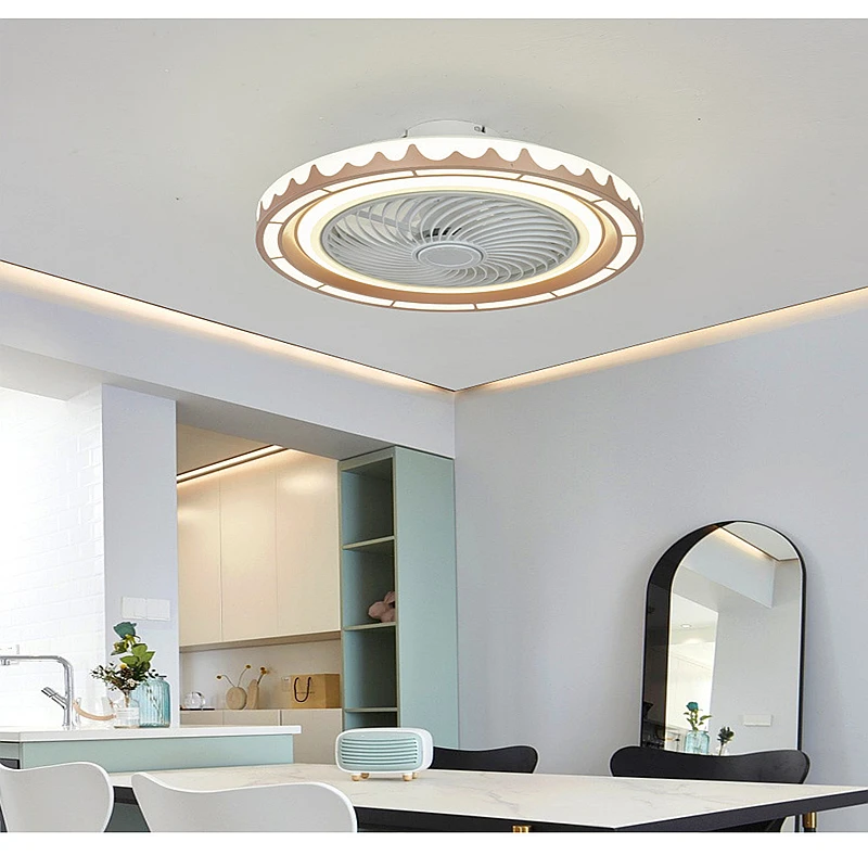 Nordic-Luxury-Ceiling-Fan-Light-Modern-Round-Simple-Living-Room-Fan ...