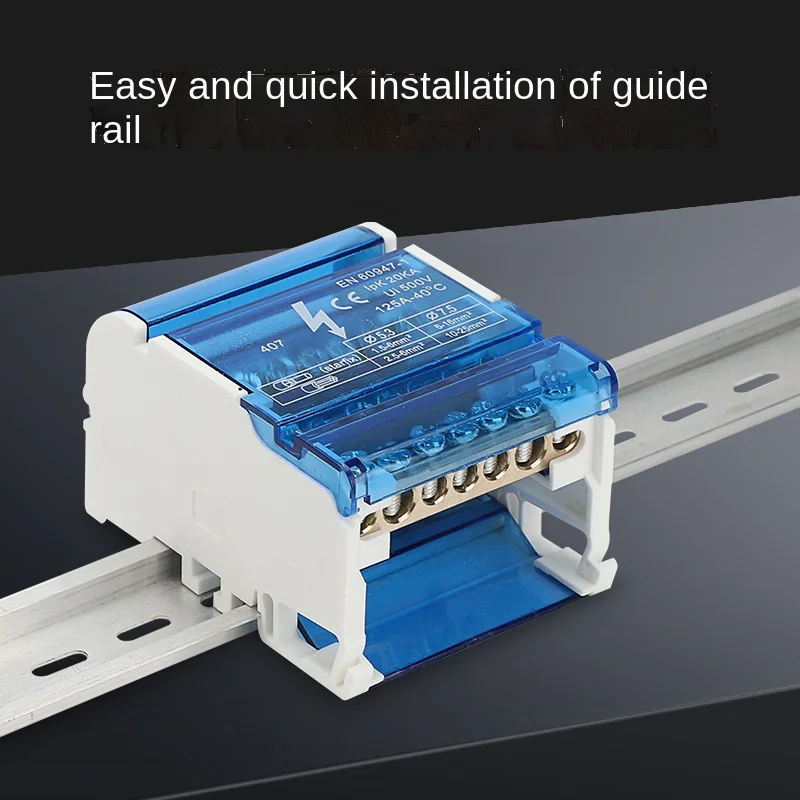 207-Din-Rail-Klemmen-bl-cke-Schraube-modulare-Strom-verteiler-kasten ...