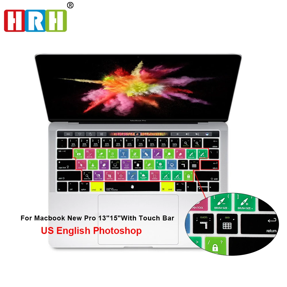Hrh Functional Shortcut Hotkey Silicone Us Keyboard Cover Skin For ...