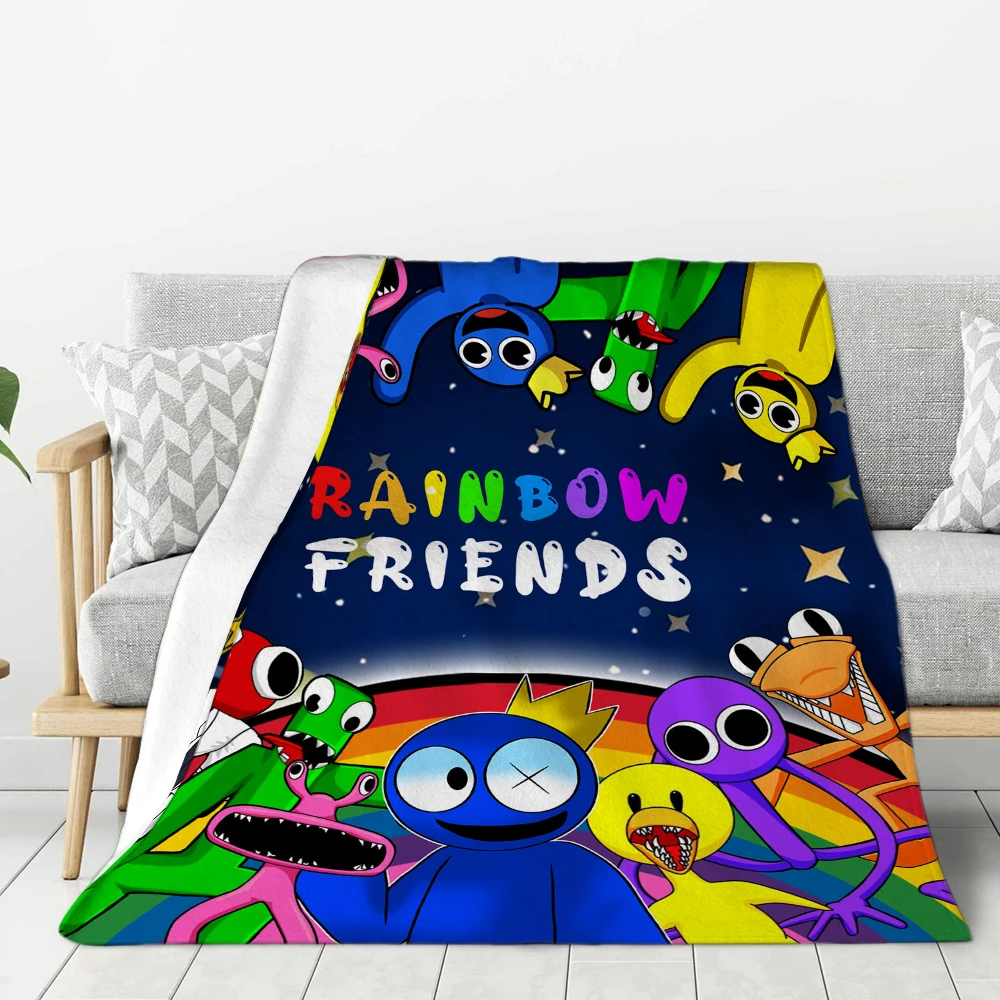 Rainbow Friends Flannel Blanket For Children Christmas Gifts Picnic ...