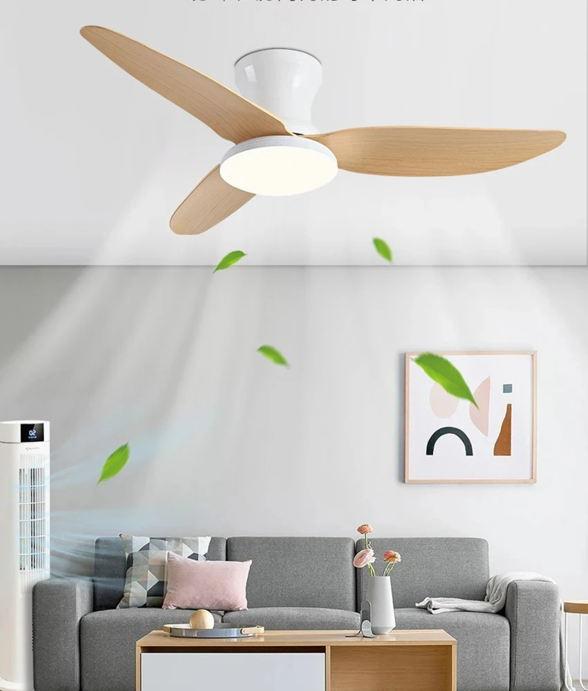 Modern-Black-White-Low-Floor-DC-Motor-30W-Ceiling-Fans-With-Remote ...