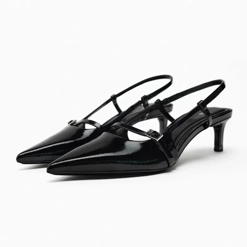 LAKESHI-Metal-Buckle-Kitten-Heels-Women-Pumps-Sexy-Wedding-Bride-Shoes ...