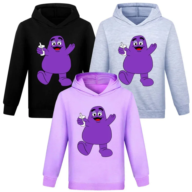 Grimace-Shake-Girls-Clothing-Sets-Children-Fashion-Hoodies-and-Pant-Set ...