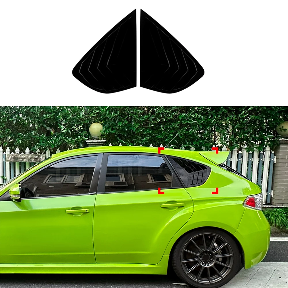 1Pair Rear Window Quarter Glass Vent Louver Covers ABS Carbon Fiber ...
