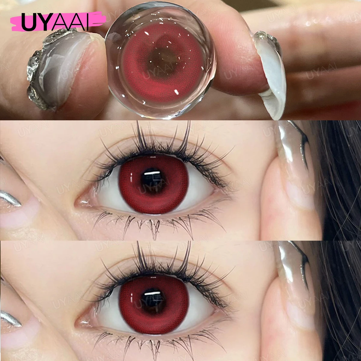 UYAAI-Lentilles-de-Contact-Color-es-R-sistantes-la-Myopie-0-6-00-avec ...