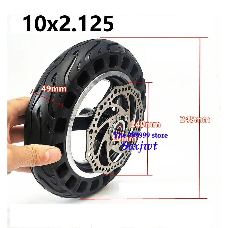 10x2-125-10x2-50-Honeycomb-Solid-Tire-Rim-With-Brake-Disc-for-10-Inch ...