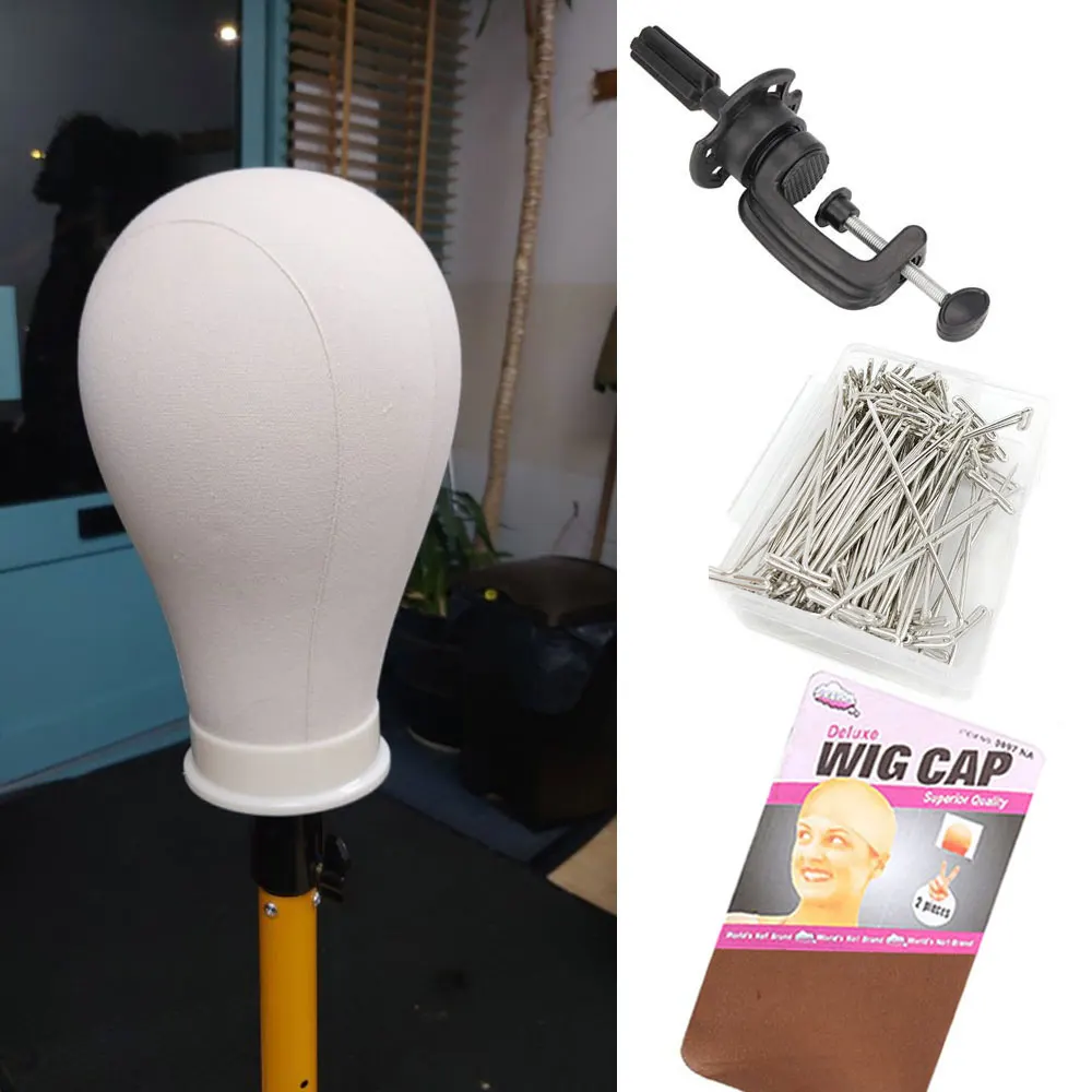 Canvas-Wig-Head-Wig-Stand-21-24inch-Mannequin-Head-for-Hairstyling ...