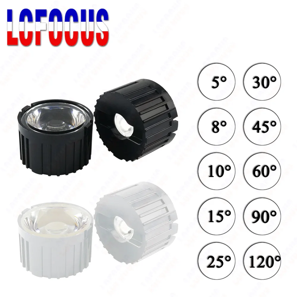 10set High Power 1W 3W 5W LED Lens 20MM PMMA Lenses With Bracket 5 8 15 ...