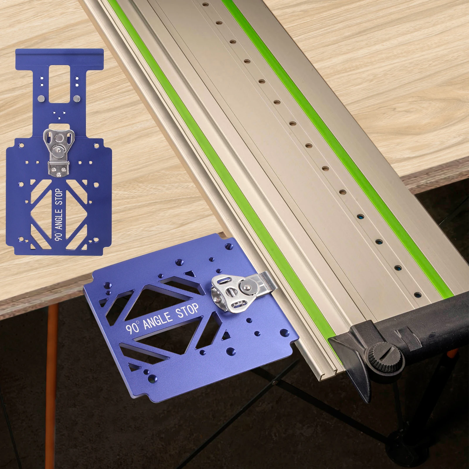 90-Angle-Stop-for-Festool-for-Makita-Rails-Woodworking-Track-Saw-Square ...